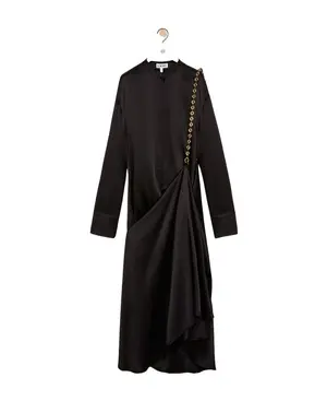 Loewe Chain Shirt Dress In Silk