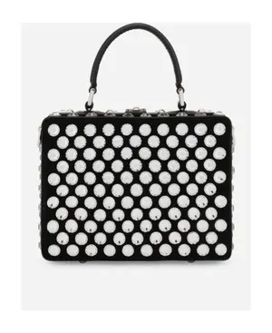 Dolce & Gabbana Box Crystal-embellished Leather Bag