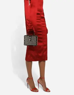 Dolce & Gabbana Box Crystal-embellished Leather Bag