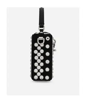 Dolce & Gabbana Box Crystal-embellished Leather Bag