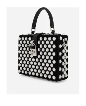 Dolce & Gabbana Box Crystal-embellished Leather Bag