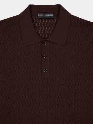 Dolce & Gabbana Dolce Gabbana Micro-pattern Polo Shirt