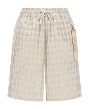 Dior Logo Detail Shorts - Nude