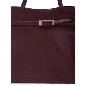 ANINE BING Elly Tote Small-grained Leather Fig