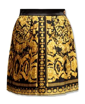 Versace Baroque Printed Mini Skirt - Black