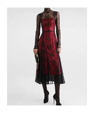 Dolce & Gabbana Chantilly Lace Midi Dress
