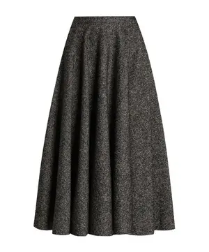 Dolce & Gabbana Dolce Gabbana Pleated Flared Midi Skirt - Black