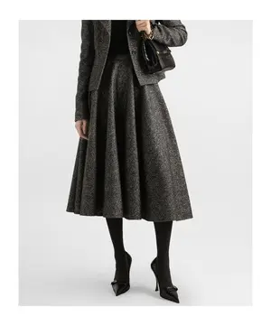 Dolce & Gabbana Dolce Gabbana Pleated Flared Midi Skirt