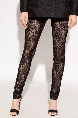 Dolce & Gabbana Dolce Gabbana Floral Lace Detailed Leggings