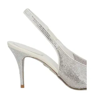 Rene Caovilla Crystal Slingback Heeled Pumps