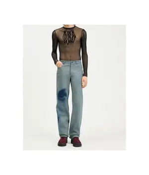 JEAN PAUL GAULTIER Face Print Straight-leg Jeans