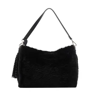 LA CARRIE Teddy Studded Shoulder Bag
