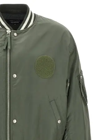 Comme Des Garçons Homme Patch Oversized Bomber Jacket