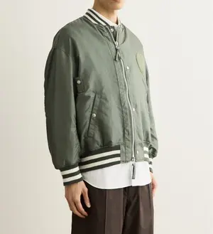 Comme Des Garçons Homme Patch Oversized Bomber Jacket