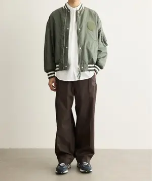 Comme Des Garçons Homme Patch Oversized Bomber Jacket