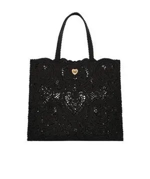 Dolce & Gabbana Dolce Gabbana Beatrice Lace Tote Bag - Black