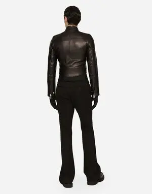 Dolce & Gabbana Dolce Gabbana Zipped Cropped Biker Jacket