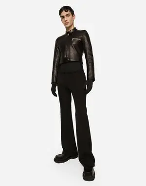 Dolce & Gabbana Dolce Gabbana Zipped Cropped Biker Jacket