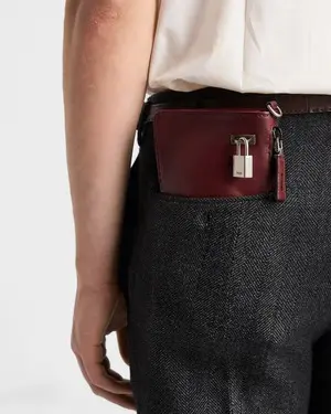 Prada Antiqued Leather Pouch