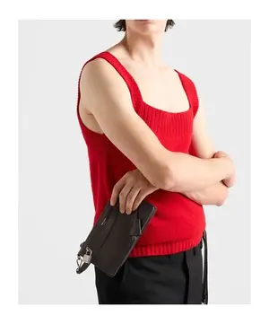 Prada Antiqued Leather Pouch