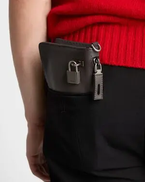 Prada Antiqued Leather Pouch