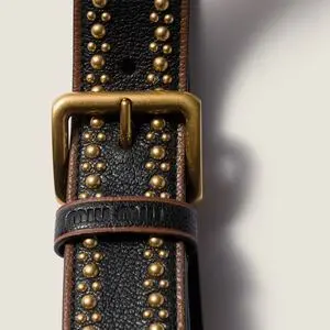Miu Miu Studded Leather Belt