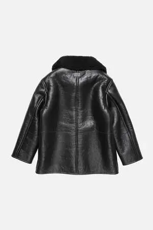 Acne Studios Leather Shearling Duffle Coat