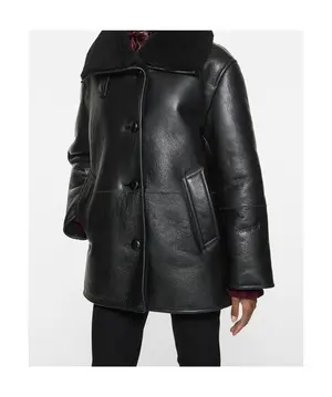 Acne Studios Leather Shearling Duffle Coat