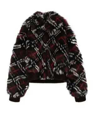 Burberry Check Shearling Lisvane Jacket - Brown