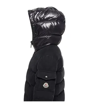 Moncler Larm Hooded Velvet Down Jacket