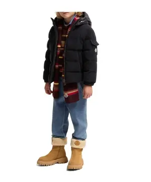 Moncler Larm Hooded Velvet Down Jacket