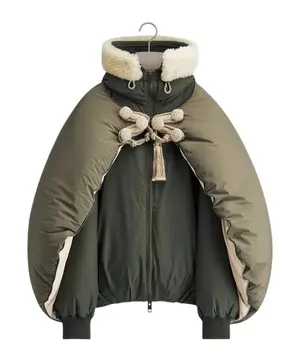 Dior Puffer Jacket With Cape - Green