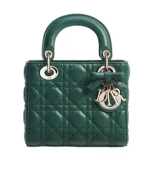 Dior Mini Lady Bag With Chain - Green