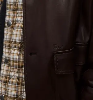 Dior Long-sleeve Leather Jacket