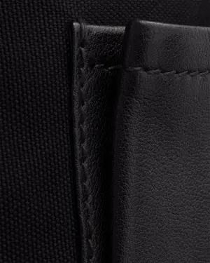 Prada Route Large Canvas And Leather Bag