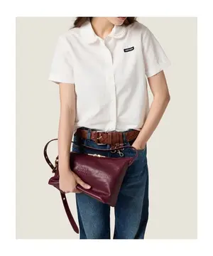Miu Miu Spirit Nappa Leather Bag - Amaranth Red