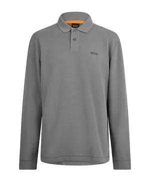 Hugo Boss Longsleeve Polo Shirt - Gray