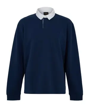Hugo Boss Longsleeve Rugby Polo Shirt - Black