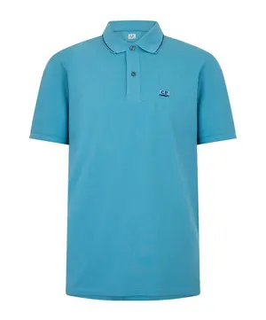 C.P. COMPANY Shortsleeve Polo Shirt - Blue