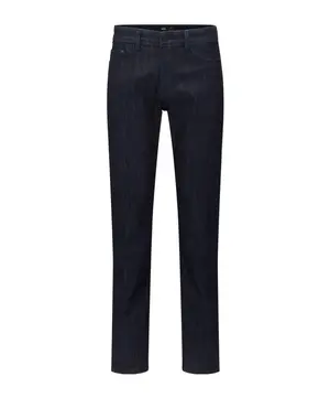 Hugo Boss Washed Straightleg Denim Trousers - Black