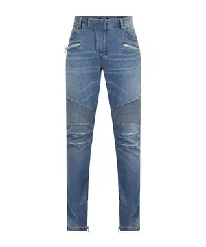 Balmain Zip Up Jeans For Men