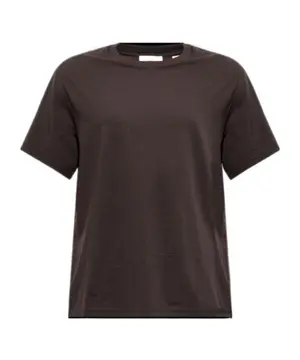 FRAME Crew-neck Short-sleeve T-shirt - Brown