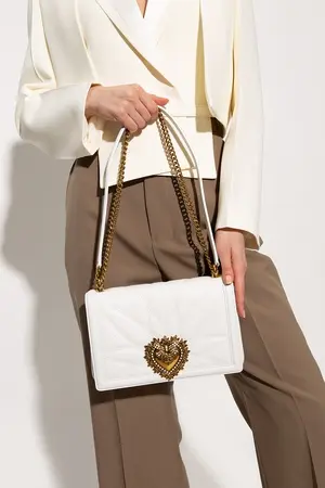 Dolce & Gabbana Dolce Gabbana Logo Plaque Devotion Shoulder Bag