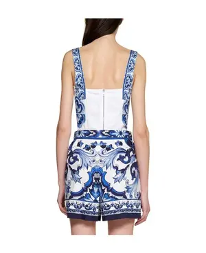 Dolce & Gabbana Dolce Gabbana Allover Printed Cropped Top