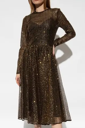 Dolce & Gabbana Dolce Gabbana Sequinned Flared Midi Dress