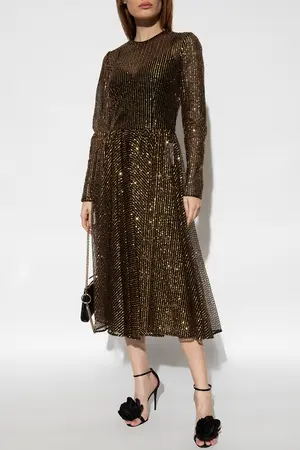 Dolce & Gabbana Dolce Gabbana Sequinned Flared Midi Dress