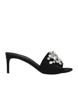 Dolce & Gabbana 60mm Crystal-embellished Mules - Black