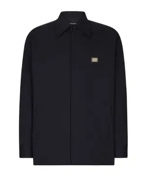 Dolce & Gabbana Logo-plaque Shirt Jacket - Black