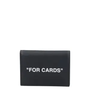 Off-White Logo Printed Bi-fold Wallet - Black