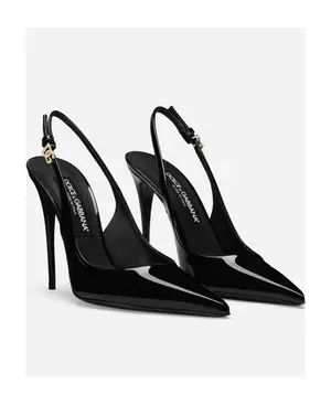 Dolce & Gabbana Dolce Gabbana Dg Logo Plaque Pointed Toe Slingbacks